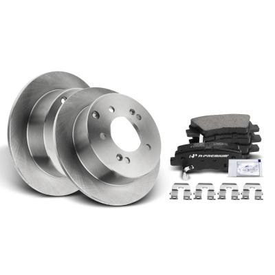 China Rear Disc Brake Rotors & Ceramic Brake Pads for Kia Soul 2010-2013 1.6L 2.0L for sale