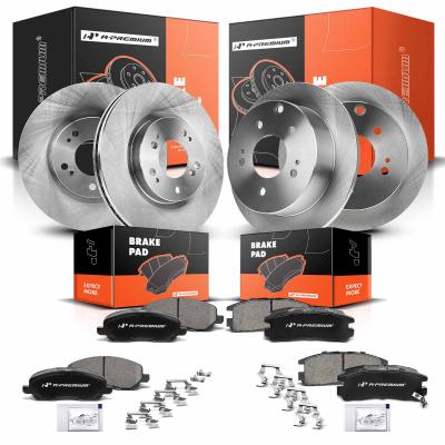 China Front & Rear Disc Brake Rotors & Ceramic Brake Pads for Mitsubishi Eclipse 06-12 for sale
