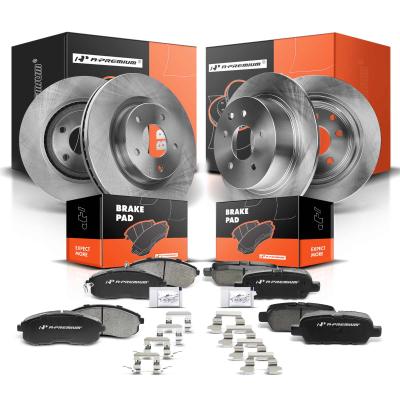 China Front & Rear Disc Brake Rotors & Ceramic Brake Pads for Nissan Altima 07-13 for sale