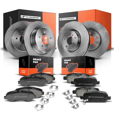 China Front & Rear Disc Brake Rotors & Ceramic Brake Pads for Nissan Maxima 10-14 16-17 for sale
