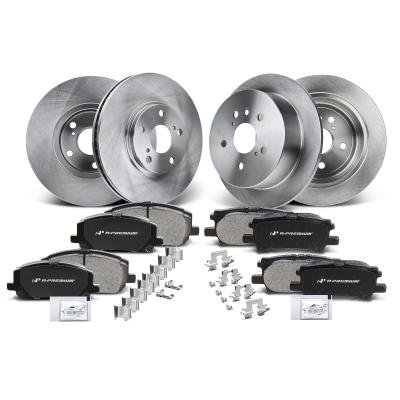 China Front & Rear Disc Brake Rotors & Ceramic Brake Pads for Toyota Highlander 04-07 for sale