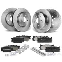 China Front & Rear Disc Brake Rotors & Ceramic Brake Pads for Toyota Camry 12-17 for sale