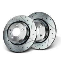 China Rear Drilled Brake Rotors for BMW X3 2004-2011 L6 2.5L 3.0L for sale