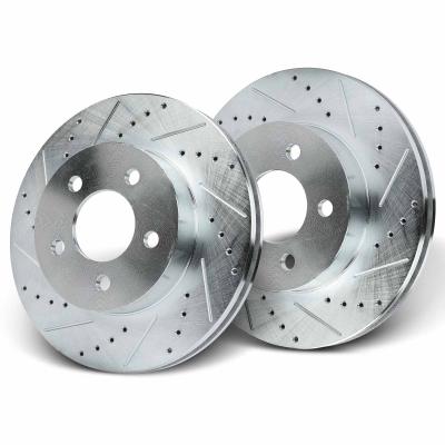 China Front Drilled Brake Rotors for Jeep Liberty 2002-2007 L4 2.4L L4 2.8L V6 3.7L for sale