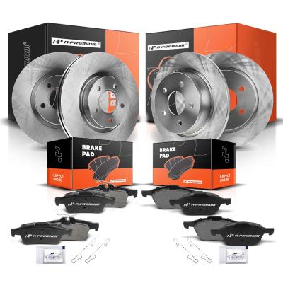 China Front & Rear Disc Brake Rotors & Ceramic Brake Pads for Ford Escape 2013-2015 for sale