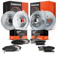 China Front & Rear Drilled Rotors & Ceramic Brake Pads for Honda Accord 1998-2002 3.0L for sale