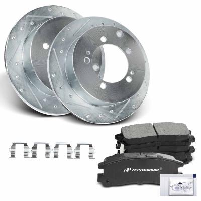 China Rear Drilled Rotors & Ceramic Brake Pads for Chrysler Sebring Dodge Mitsubishi for sale