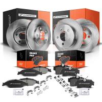 China Front & Rear Disc Brake Rotors & Ceramic Brake Pads for Ford Mustang 1999-2004 for sale