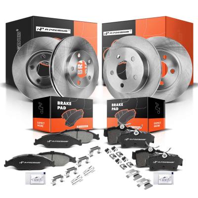 China Front & Rear Disc Brake Rotors & Ceramic Brake Pads for Ford Mustang 1999-2004 for sale