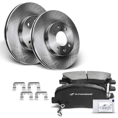China Front Disc Brake Rotors & Ceramic Brake Pads for Hyundai Accent Kia Rio 12-17 for sale