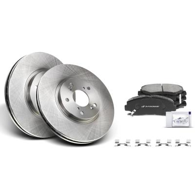 China Front Disc Brake Rotors & Ceramic Brake Pads for Honda Pilot 2003-2008 V6 3.5L for sale