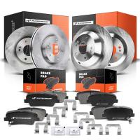 China Front & Rear Disc Brake Rotors & Ceramic Brake Pads for Hyundai Santa Fe Kia for sale