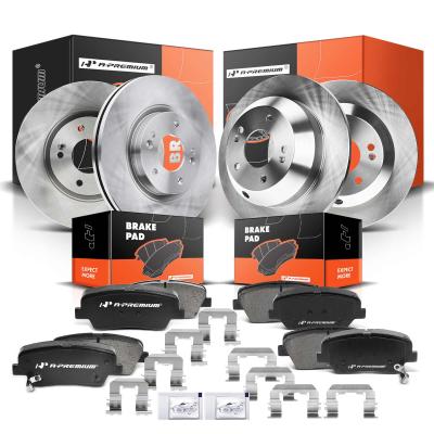 China Front & Rear Disc Brake Rotors & Ceramic Brake Pads for Hyundai Santa Fe Kia for sale