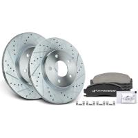 China Front Drilled Rotors & Ceramic Brake Pads for Chevrolet Equinox Pontiac Saturn for sale