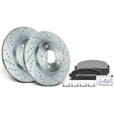 China Front Drilled Rotors & Ceramic Brake Pads for Chevrolet Equinox Pontiac Saturn for sale