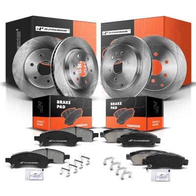 China Front & Rear Disc Brake Rotors & Ceramic Brake Pads for Chevrolet Traverse Buick for sale