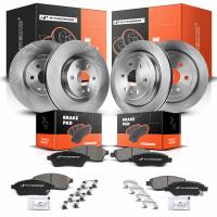 China Front & Rear Disc Brake Rotors & Ceramic Brake Pads for Cadillac SRX 2010-2016 for sale