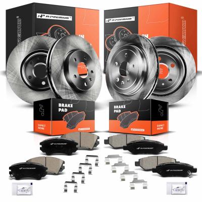 China Front & Rear Disc Brake Rotors & Ceramic Brake Pads for Chevrolet Camaro 10-15 for sale