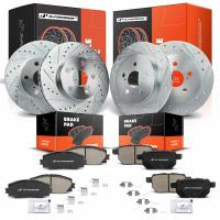 China Front & Rear Drilled Rotors & Ceramic Brake Pads for Lexus CT200h Toyota for sale
