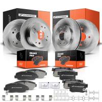 China Front & Rear Disc Brake Rotors & Ceramic Brake Pads for Acura CL 1998-1999 Honda for sale
