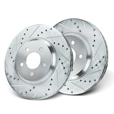 China Front Drilled Brake Rotors for Ford Mustang 2005-2014 V6 3.7L V8 4.6L for sale