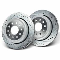 China Rear Drilled Brake Rotors for Lincoln Town Car 2003-2011 V8 4.6L for sale