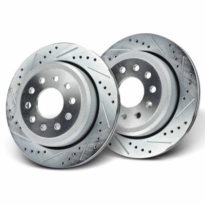 China Rear Drilled Brake Rotors for Lincoln Town Car 2003-2011 V8 4.6L for sale
