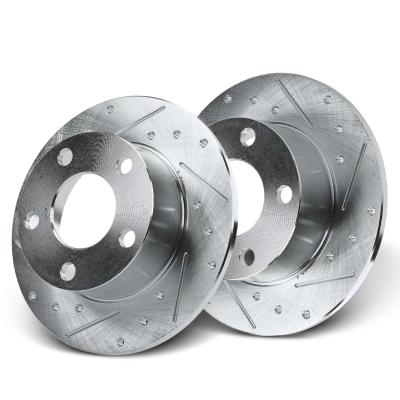 China Rear Drilled Brake Rotors for Audi 100 A6 Quattro S6 Volkswagen Passat for sale