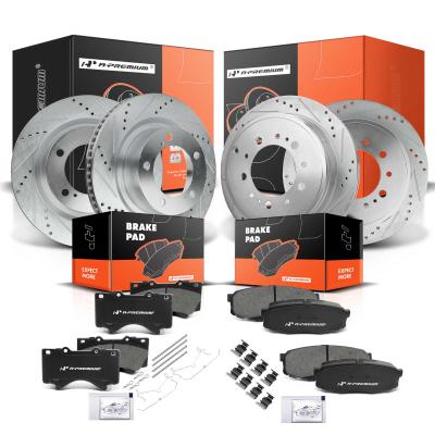 China Front & Rear Drilled Rotors & Ceramic Brake Pads for Toyota Land Cruiser Lexus for sale