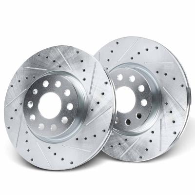 China Front Drilled Brake Rotors for Audi A3 Q3 TT Quattro Volkswagen Passat for sale