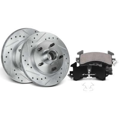 China Front Drilled Rotors & Ceramic Brake Pads for Chevrolet S10 Malibu Camaro GMC for sale