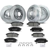 China Front & Rear Drilled Rotors & Ceramic Brake Pads for INFINITI FX35 FX37 FX45 QX70 for sale