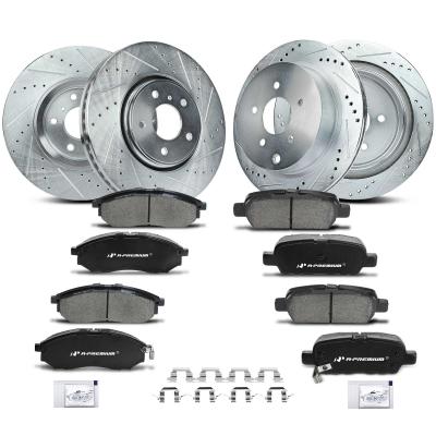China Front & Rear Drilled Rotors & Ceramic Brake Pads for INFINITI FX35 FX37 FX45 QX70 for sale