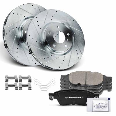China Front Drilled Rotors & Ceramic Brake Pads for INFINITI G35 2007-2008 G37 Q60 for sale
