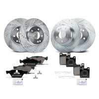 China Front & Rear Drilled Rotors & Ceramic Brake Pads for Mercedes-Benz E320 E300 for sale
