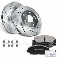 China Front Drilled Rotors & Ceramic Brake Pads for Honda Civic 2012-2015 L4 1.8L for sale
