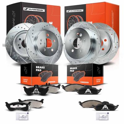China Front & Rear Drilled Rotors & Ceramic Brake Pads for Mercedes-Benz ML350 W163 for sale