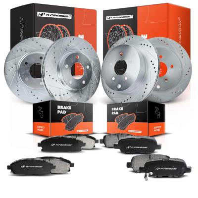 China Front & Rear Drilled Rotors & Ceramic Brake Pads for Nissan Quest 04-09 11-17 for sale