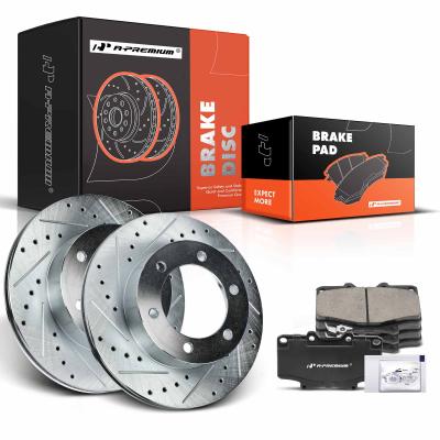China Front Drilled Rotors & Ceramic Brake Pads for Toyota 4Runner 1996-2002 Tacoma for sale