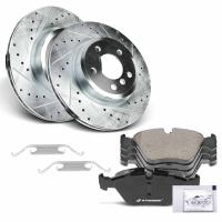 China Front Drilled Rotors & Ceramic Brake Pads for BMW X3 2004-2010 3.0L for sale