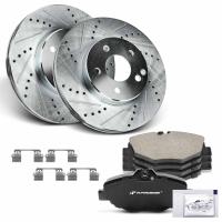 China Front Drilled Rotors & Ceramic Brake Pads for Mercedes-Benz E350 2007-2009 E320 for sale