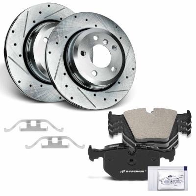 China Rear Drilled Rotors & Ceramic Brake Pads for BMW X3 E83 2004-2010 2.5L 3.0L for sale