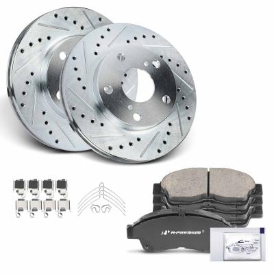China Front Drilled Rotors & Ceramic Brake Pads for Toyota Camry 1992-2001 L4 2.2L for sale