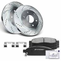 China Front Drilled Rotors & Ceramic Brake Pads for INFINITI QX56 Nissan Armada for sale