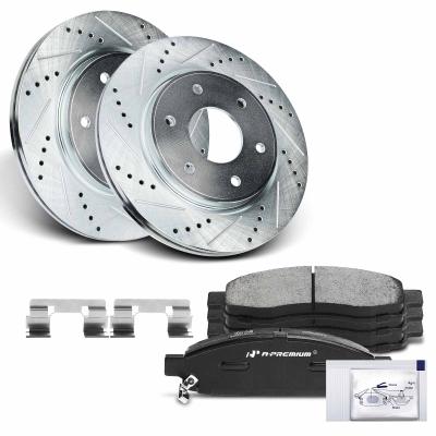China Front Drilled Rotors & Ceramic Brake Pads for INFINITI QX56 Nissan Armada for sale