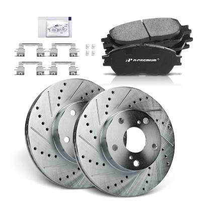 China Front Drilled Rotors & Ceramic Brake Pads for Toyota Tacoma 2005-2015 5 Lug for sale