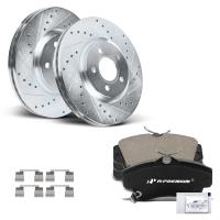 China Front Drilled Rotors & Ceramic Brake Pads for Chrysler PT Cruiser Dodge Neon for sale