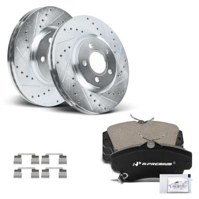 China Front Drilled Rotors & Ceramic Brake Pads for Chrysler PT Cruiser Dodge Neon for sale