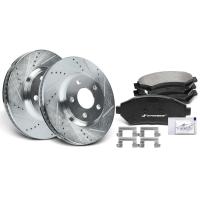 China Front Drilled Rotors & Ceramic Brake Pads for Chevrolet Impala Monte Carlo Buick for sale
