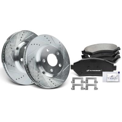China Front Drilled Rotors & Ceramic Brake Pads for Chevrolet Impala Monte Carlo Buick for sale